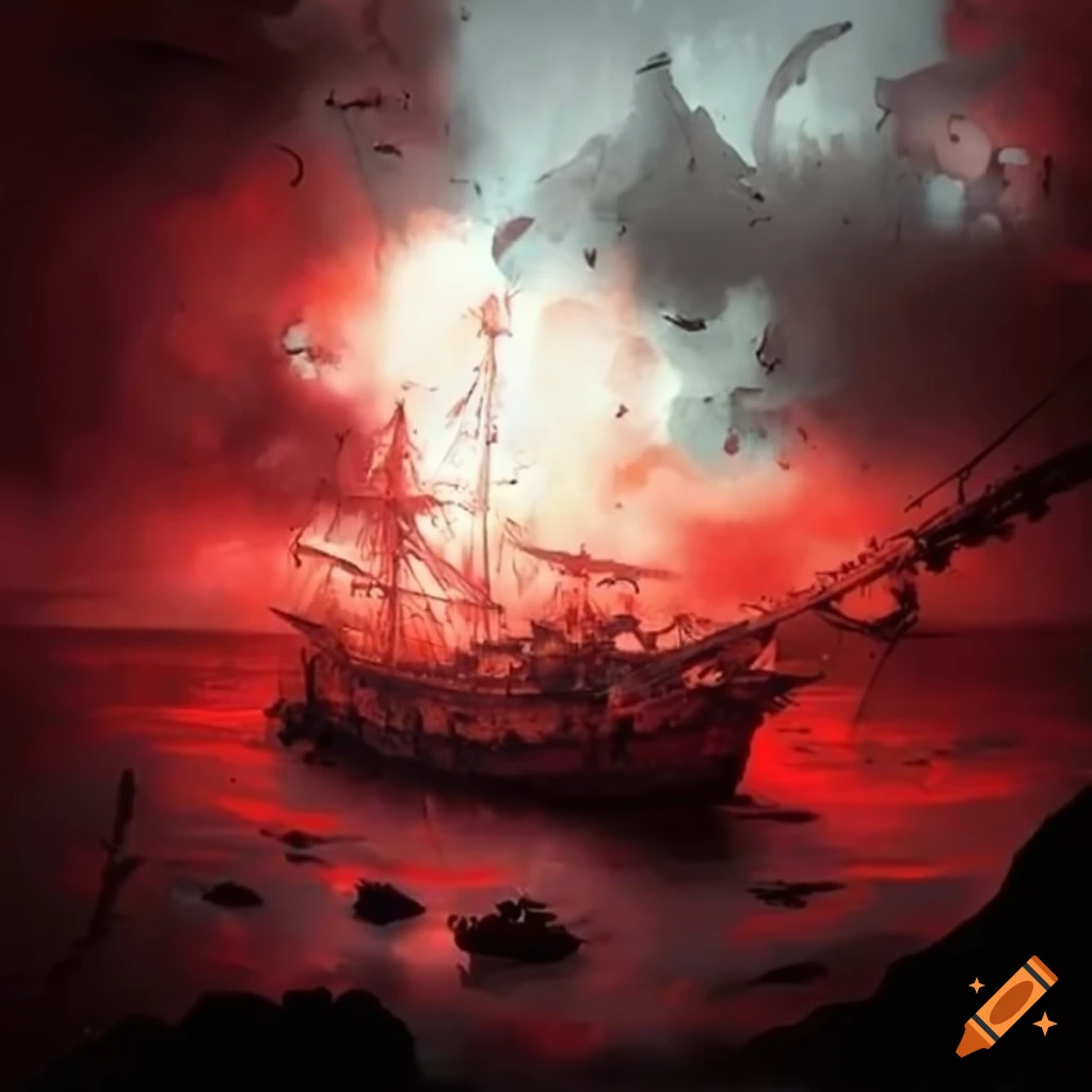 Red water shipwreck