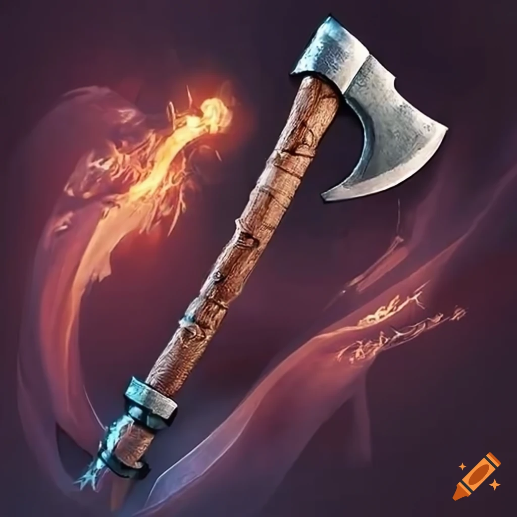Image of an elite magic axe on Craiyon