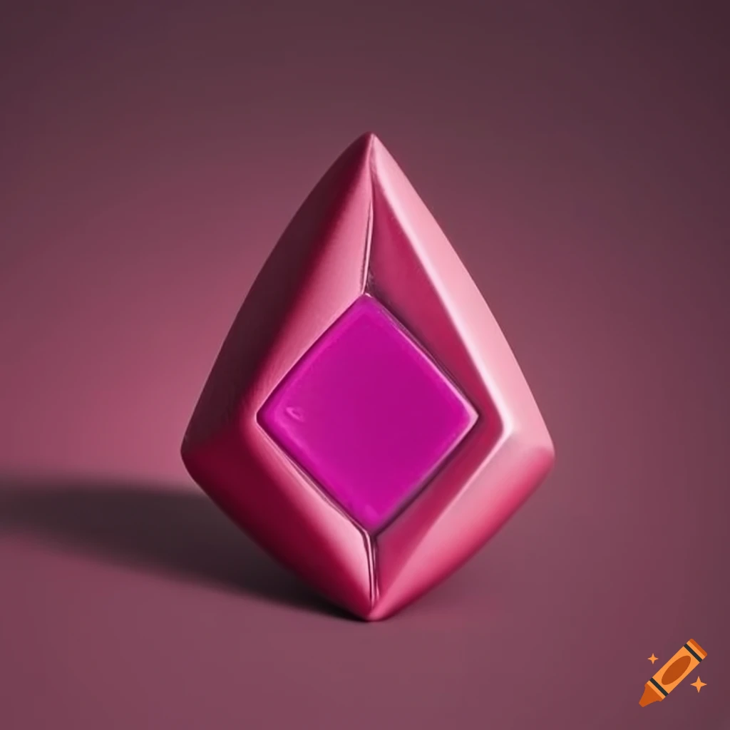 Fuchsia pink diamond-shaped wax seal on Craiyon