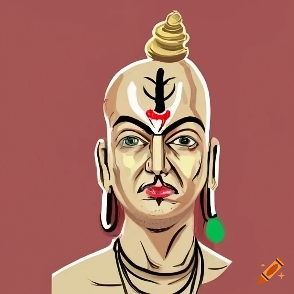 Portrait of acharya chanakya on Craiyon