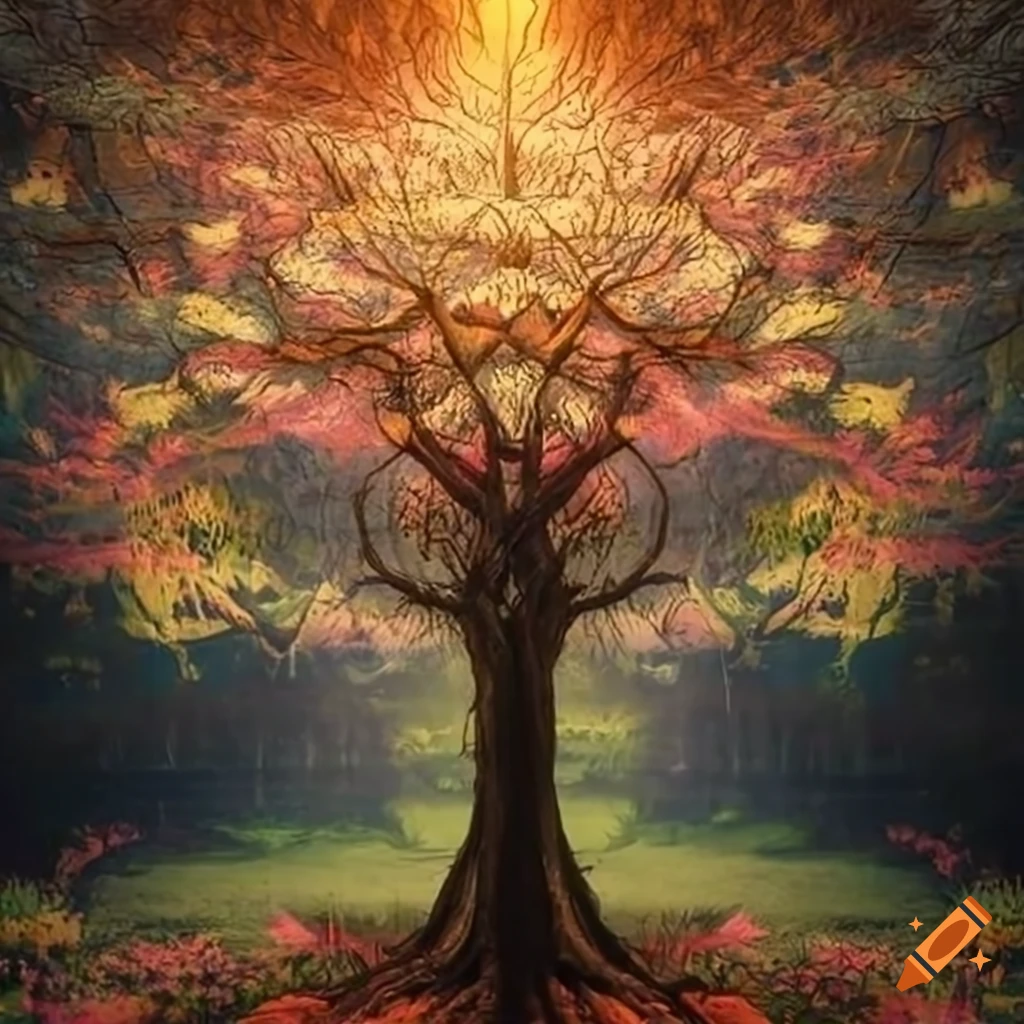Vibrant tree representing personal growth and exploration