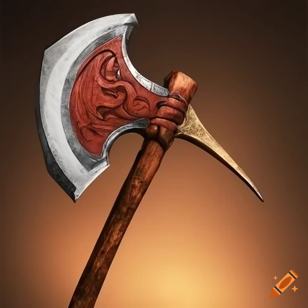 Fantasy style axe on Craiyon