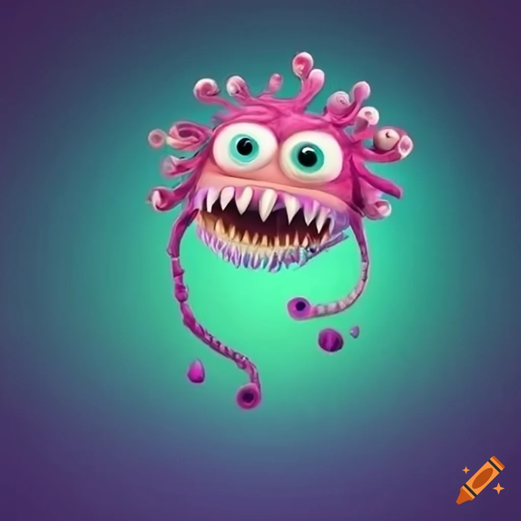 Colorful and whimsical depiction of a cute beholder on Craiyon