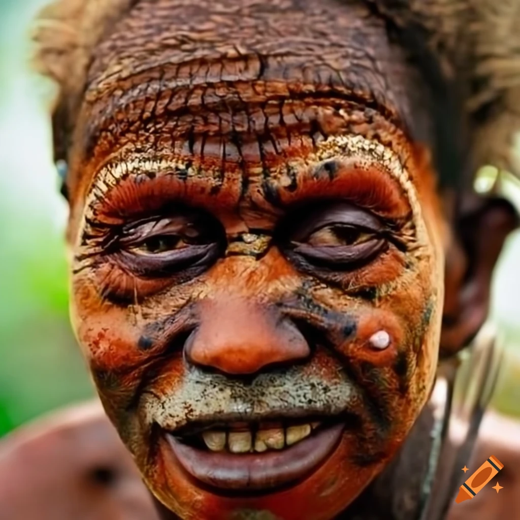 Unique sculpture of a bearded black man made from soil on Craiyon