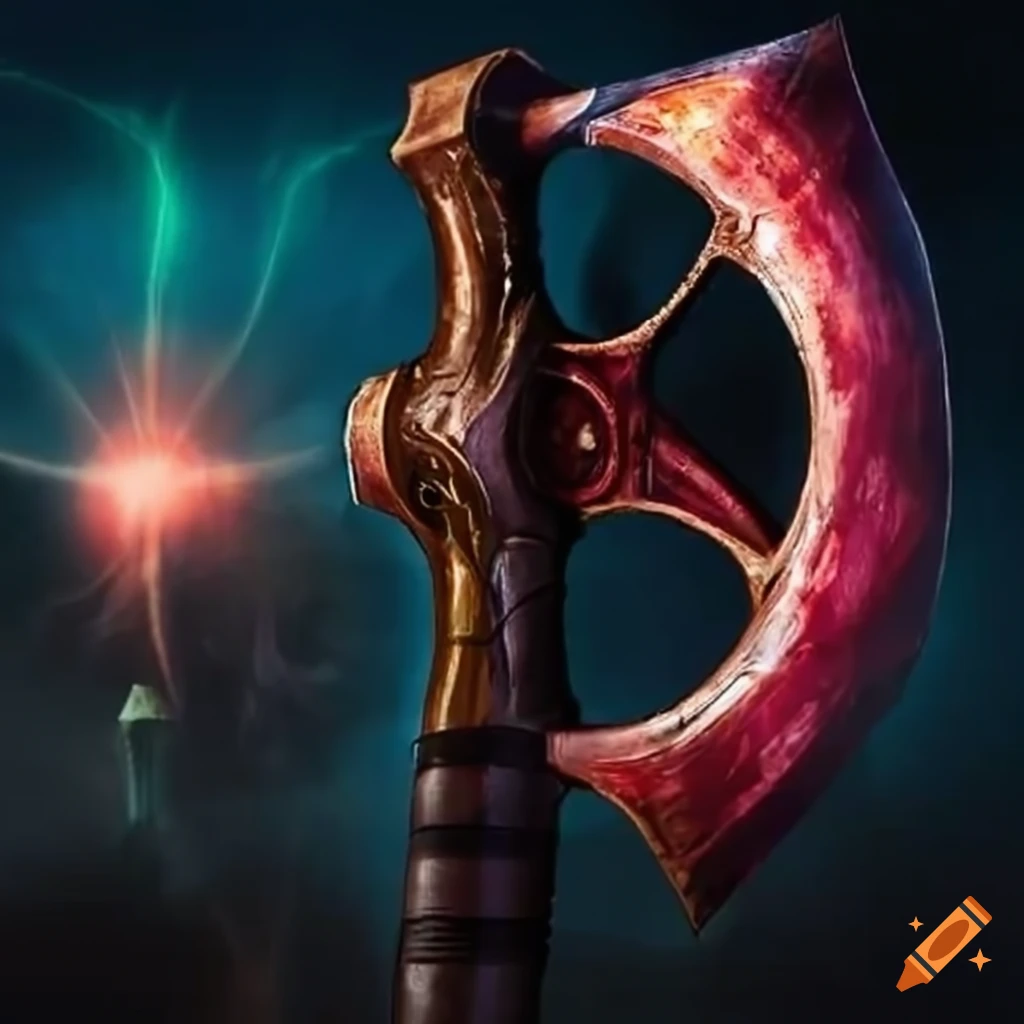 Image of an elite magic axe on Craiyon