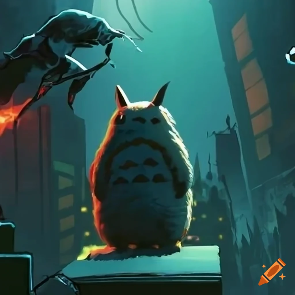 Blade runner top-down perspective diorama