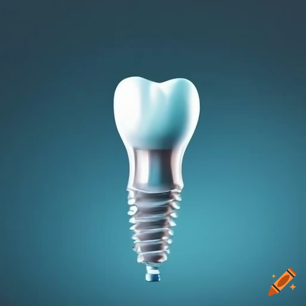 Image showcasing dental implants and technology in dentistry on Craiyon