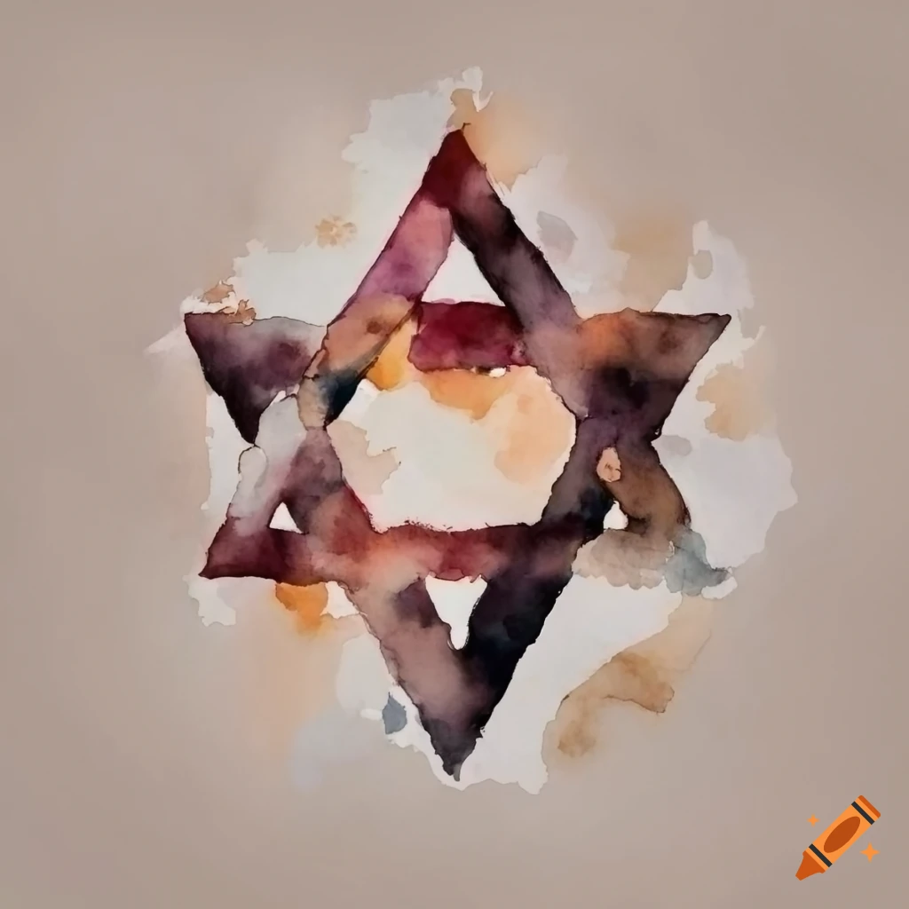 Star of david symbol made of white powder on Craiyon