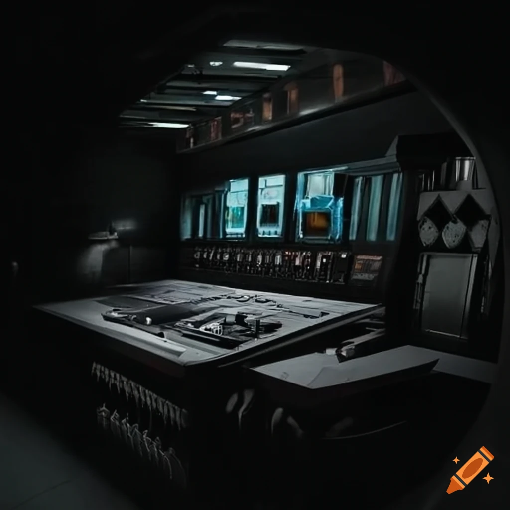 Control room with multiple monitors on Craiyon