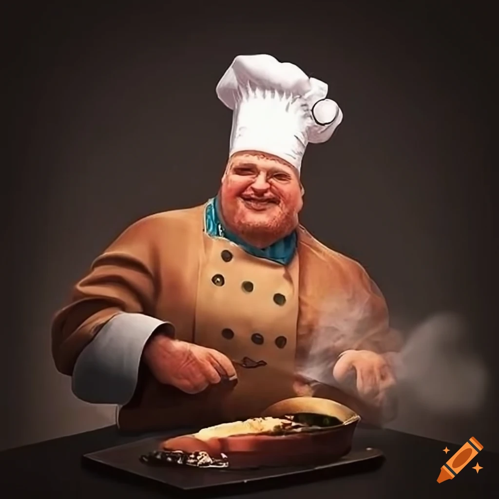 Image of a venetian chef in chef whites on Craiyon