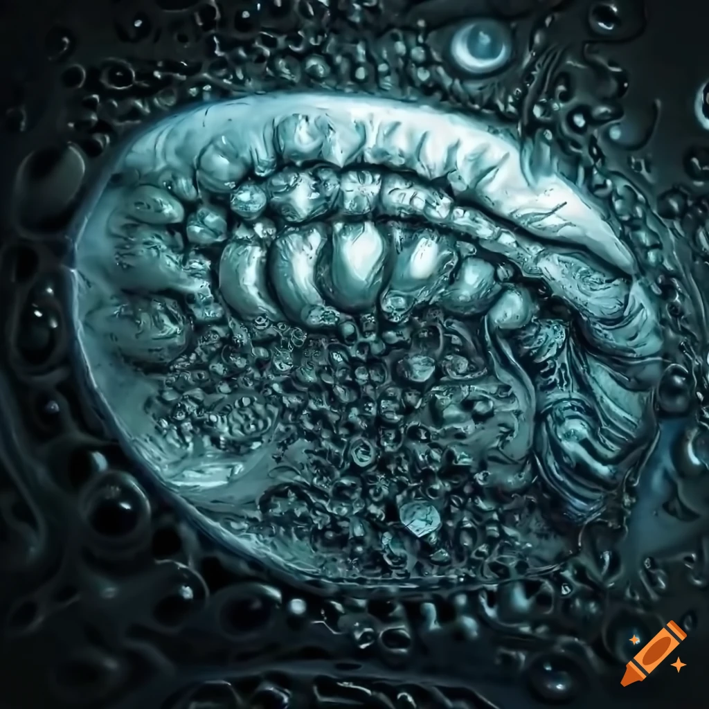 Wet and slimy alien tiles in a 2d game on Craiyon