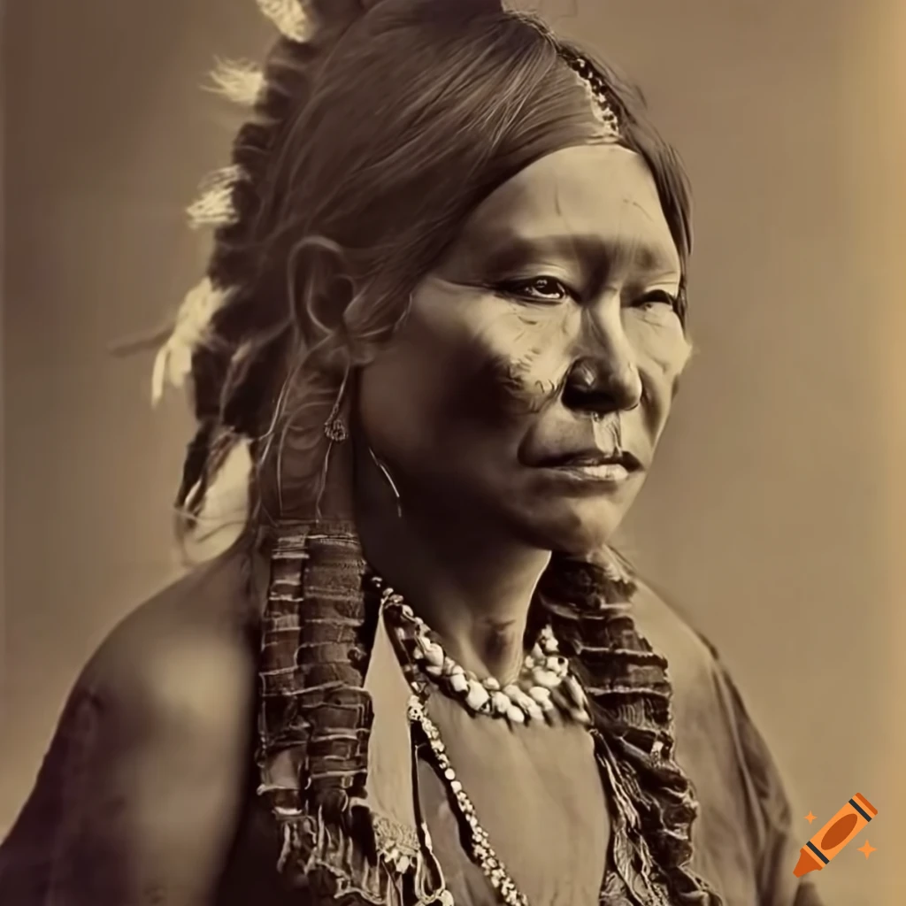 Photograph of an aboriginal tasmanian from the 19th century on Craiyon