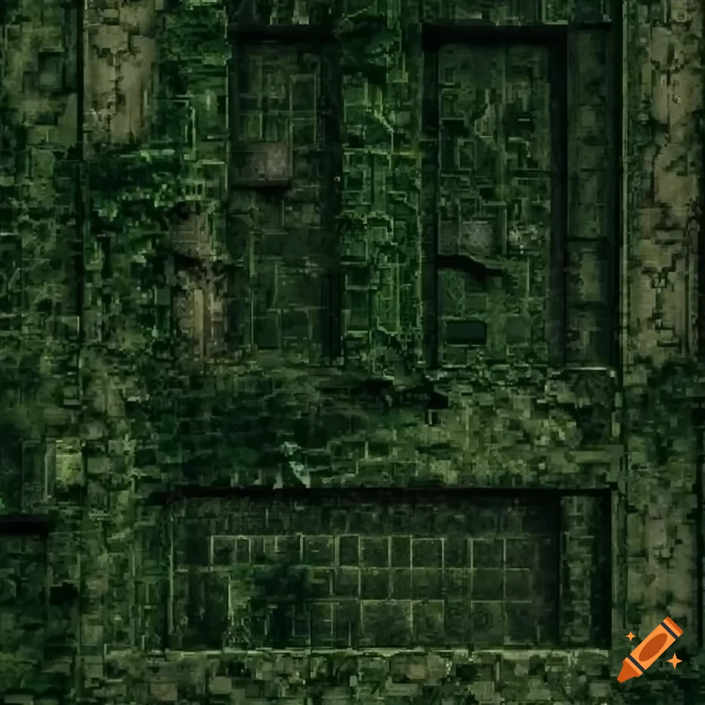 2d game with alien creature in wet overgrown ruins on Craiyon