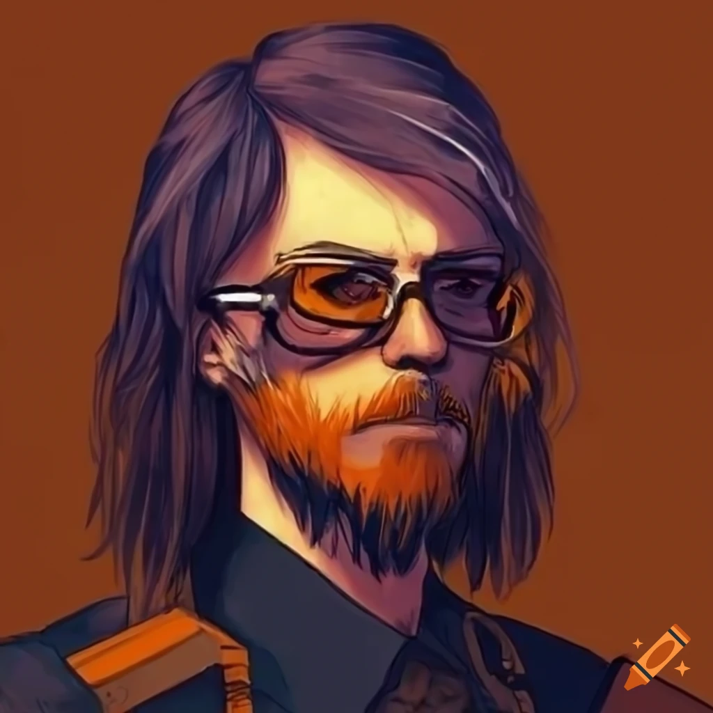 Collaboration between egor letov and gordon freeman on Craiyon