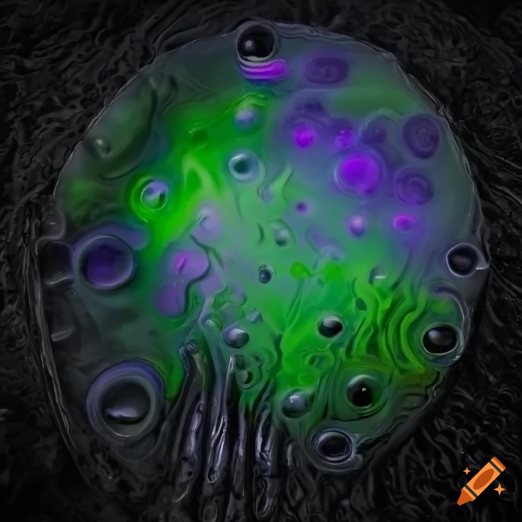 Wet and slimy alien tiles in 2d metroid game on Craiyon