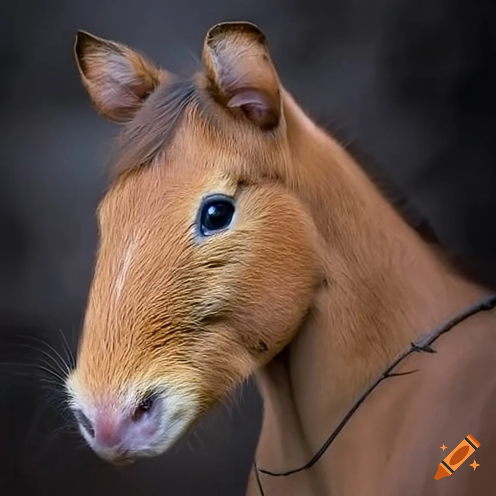 Image of a guinea pig horse hybrid on Craiyon