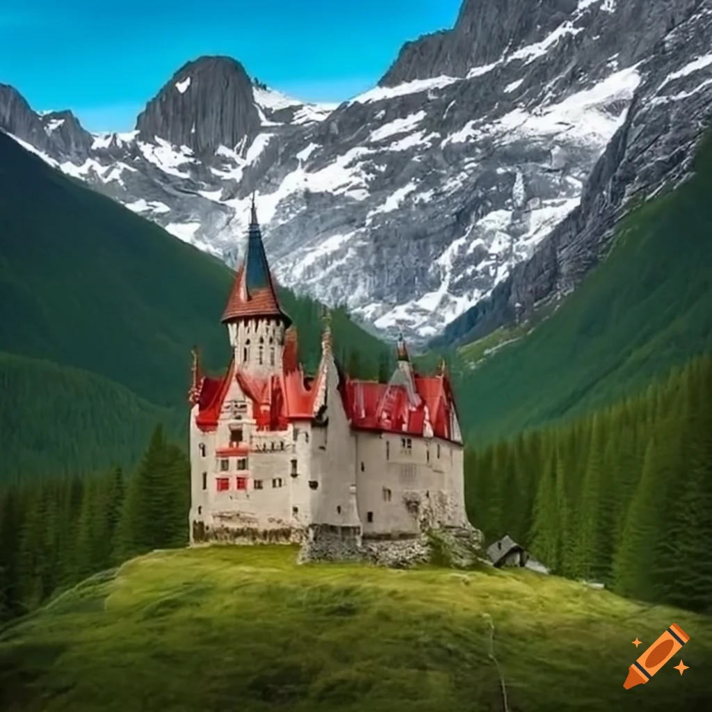 Dracula's castle on Craiyon