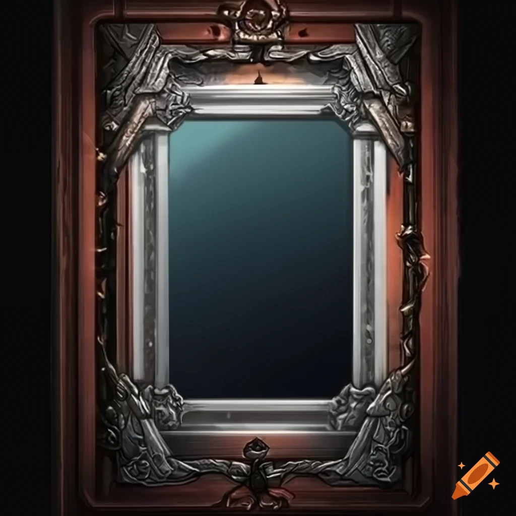 Silver frame for rpg ui design