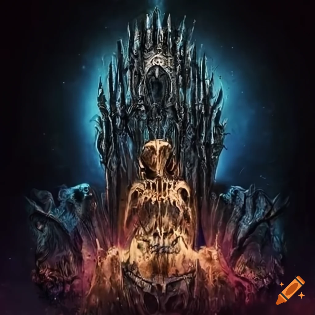 Artistic depiction of a throne surrounded by a galaxy on Craiyon