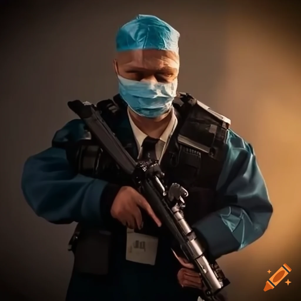 Image of a neurosurgeon in fbi officer attire on Craiyon