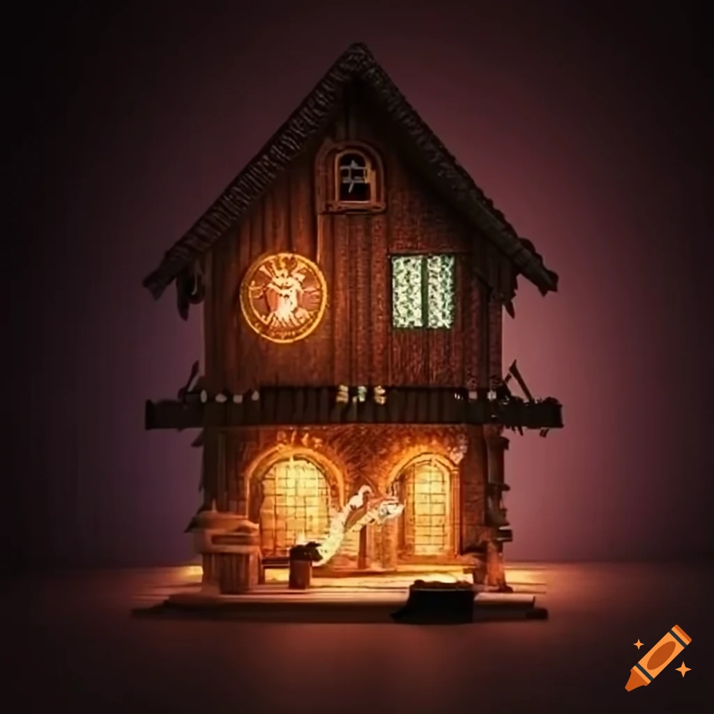 Glittery cuckoo-clock diorama video game on Craiyon