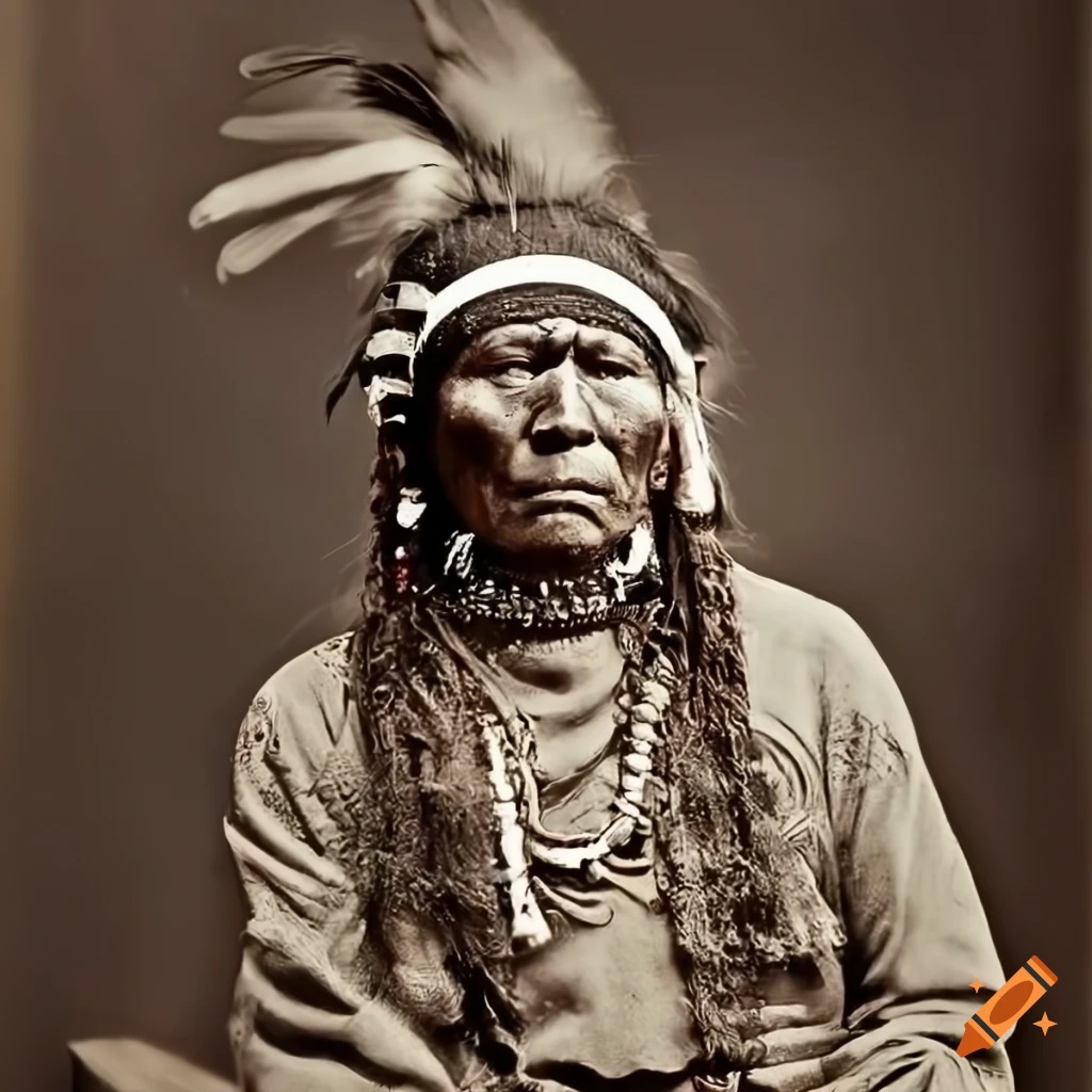 Portrait of an apache indian warrior