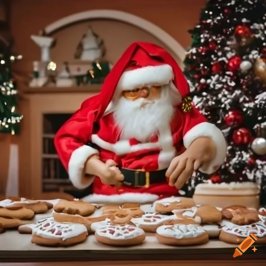 Interior view of santa's christmas cookie bakery