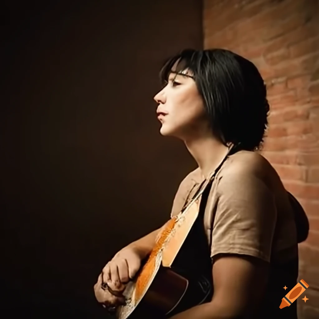 Cinematic outdoor shots of a singer-songwriter podcaster with a guitar ...