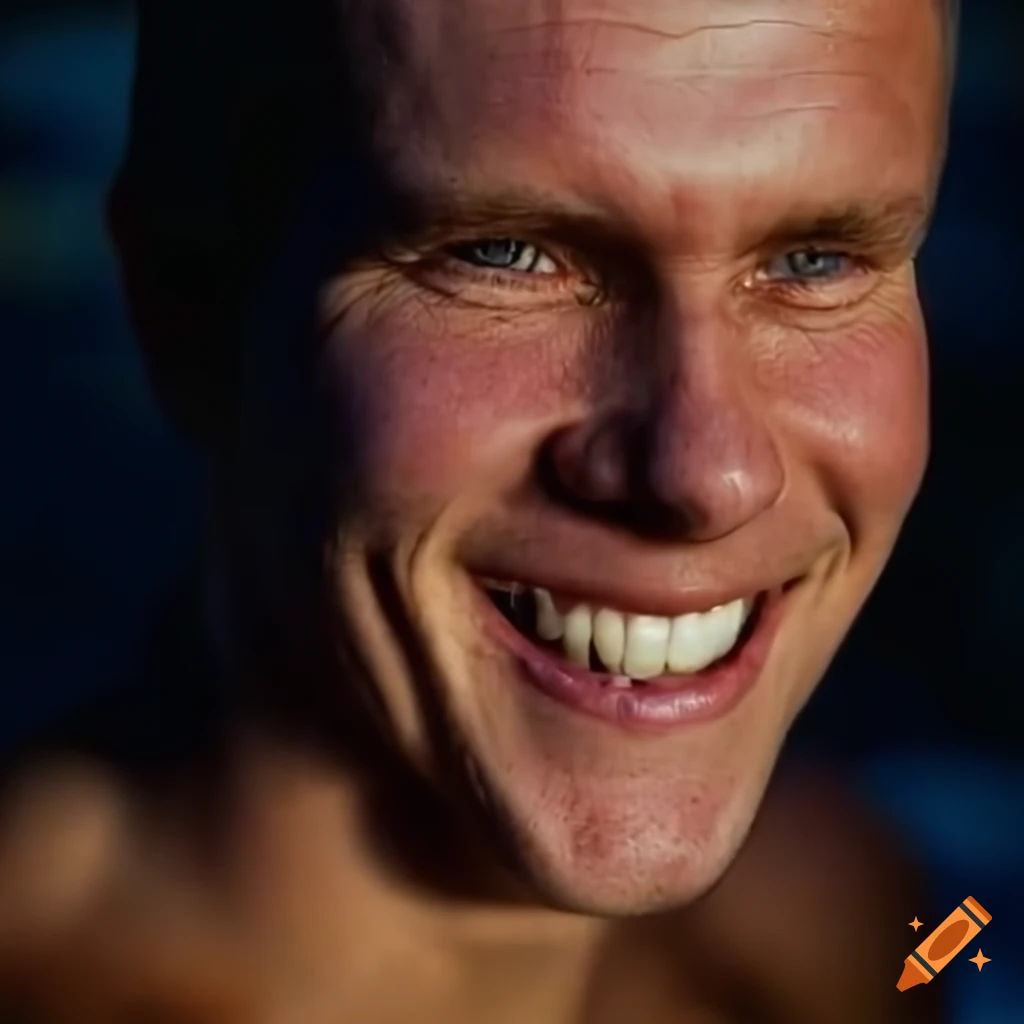 Smiling athletic finnish man in his late 30s on Craiyon