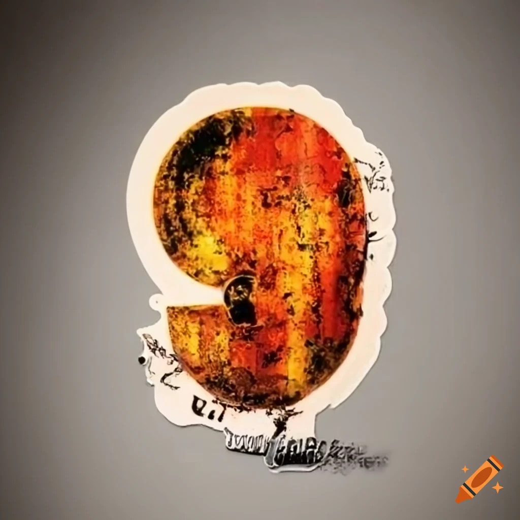 Vintage worn brand stickers on Craiyon