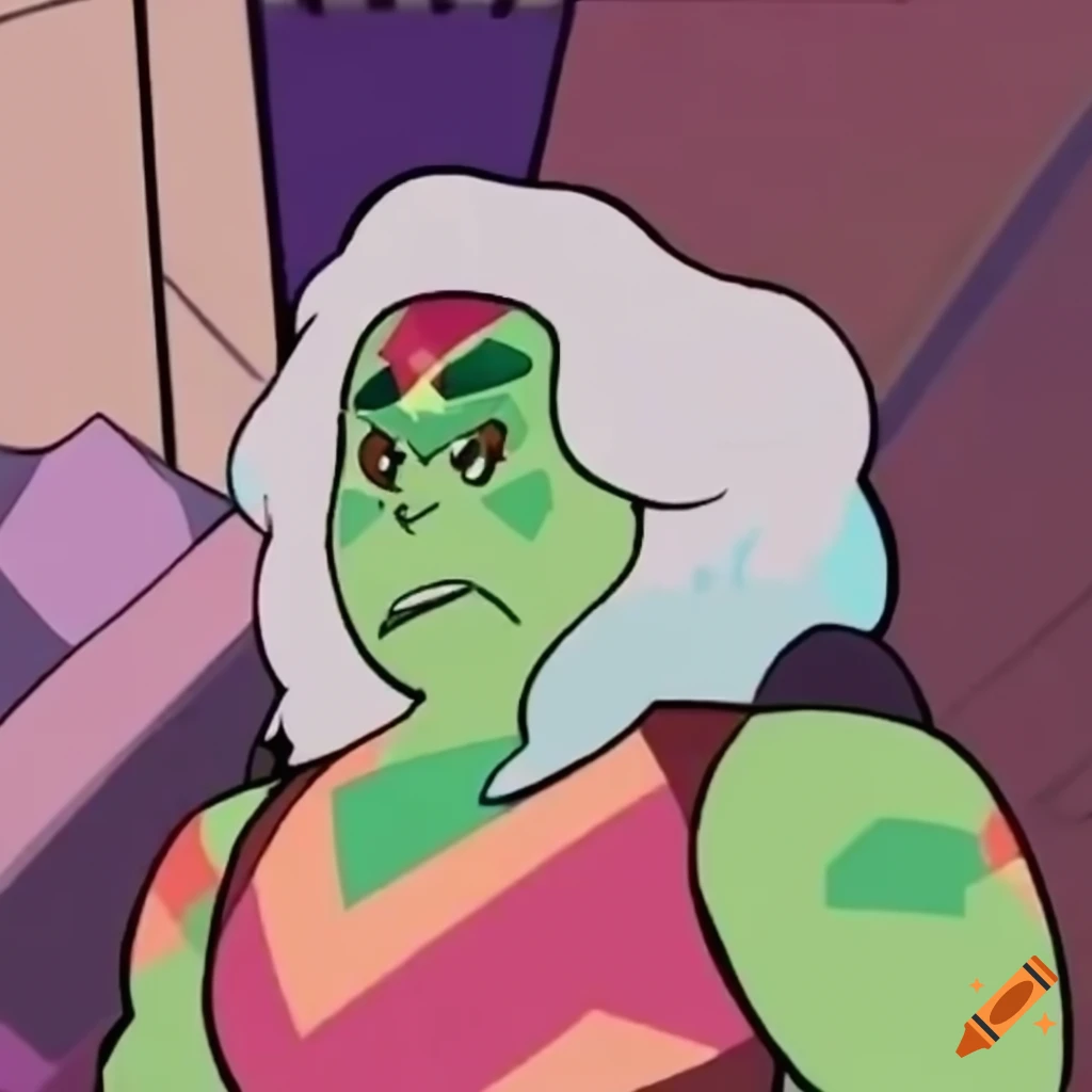 Deep fried meme of jasper from steven universe