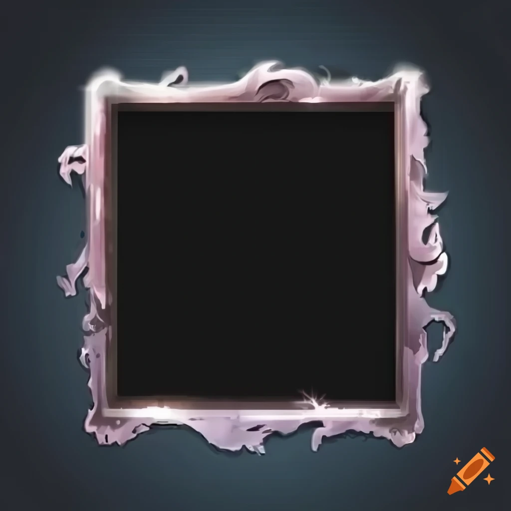 Silver frame rpg ui border on Craiyon