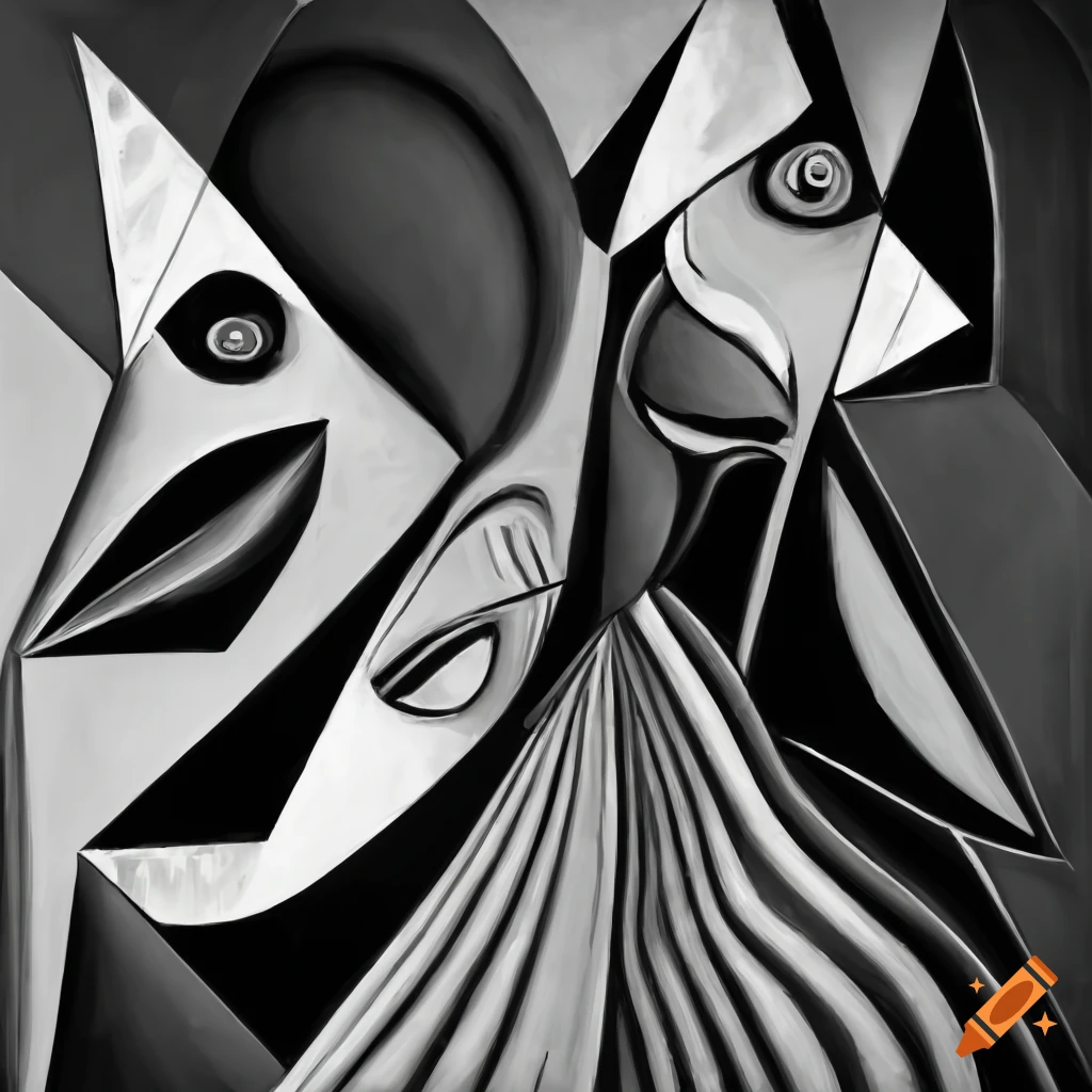 Black and white expressionist surrealist artwork on Craiyon