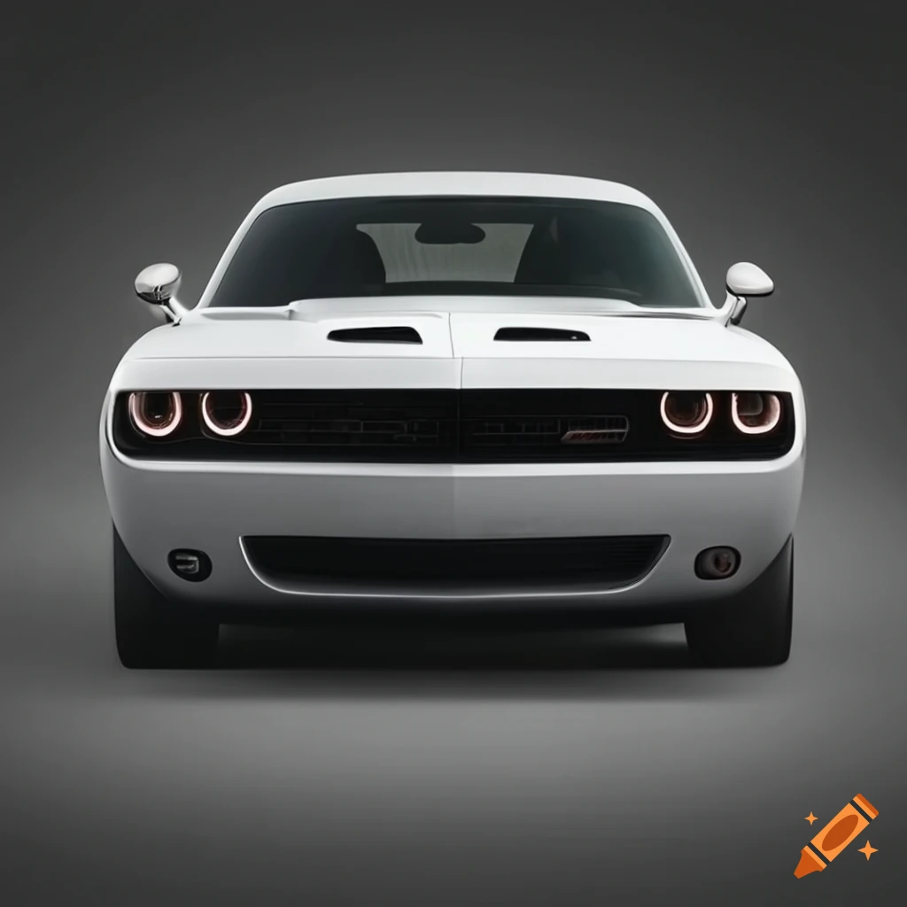White dodge challenger on Craiyon