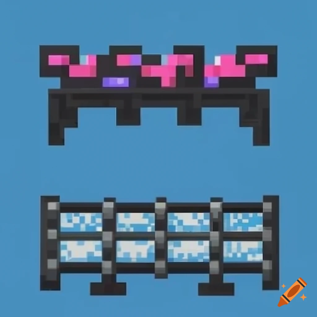 Pixel art of space invaders barricades on Craiyon