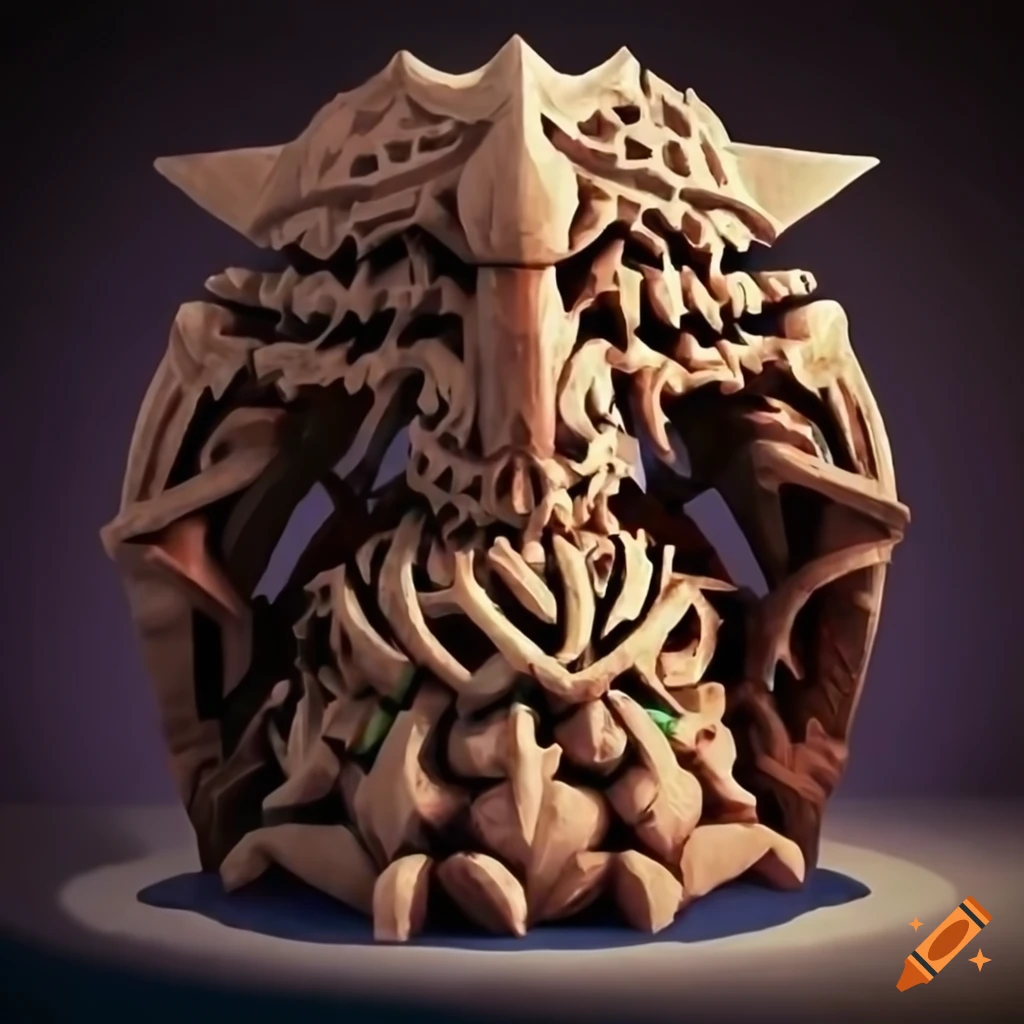 Zelda game boss carving in a labyrinth
