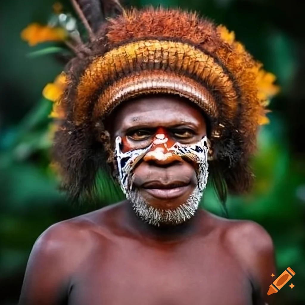 Portrait of papua people on Craiyon