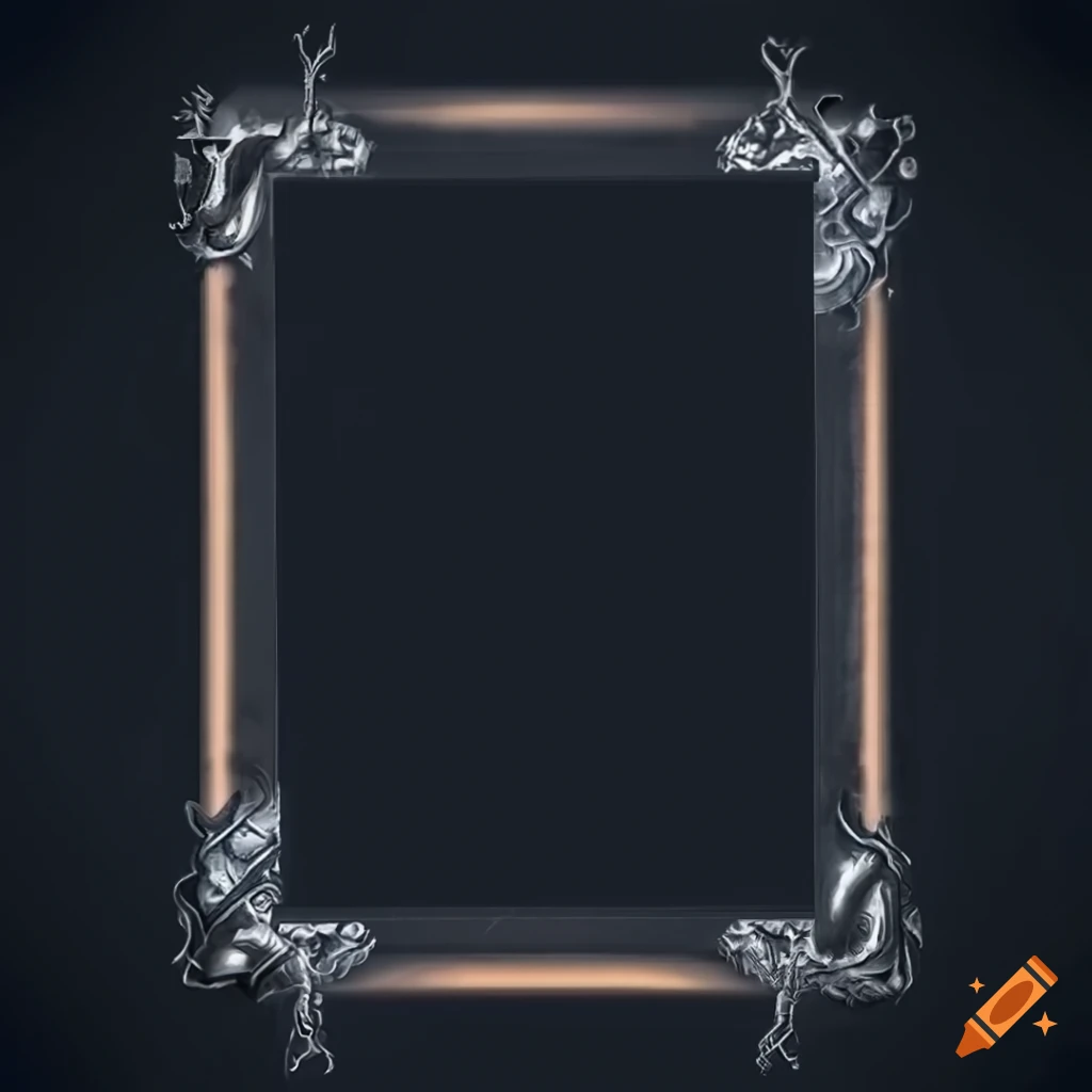 Silver pattern border for rpg ui design on Craiyon