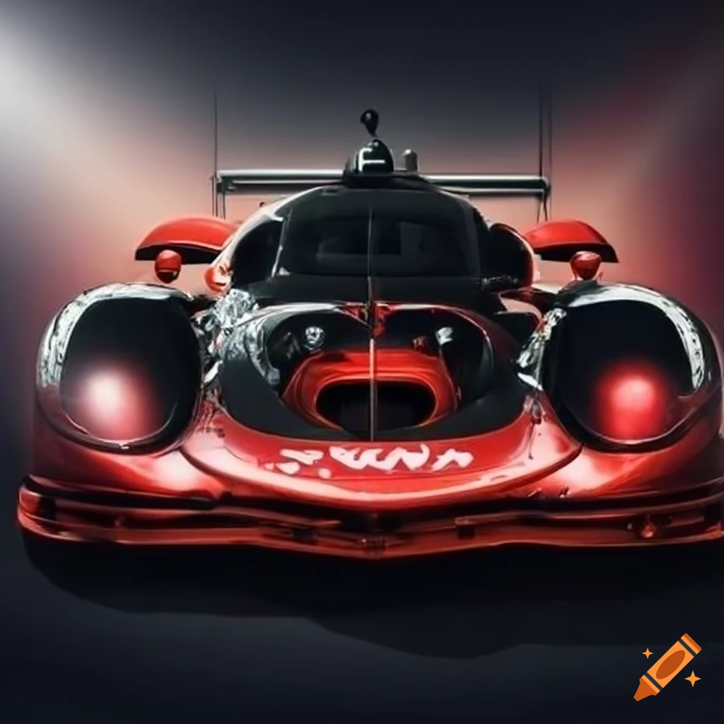 Showroom display of a race car