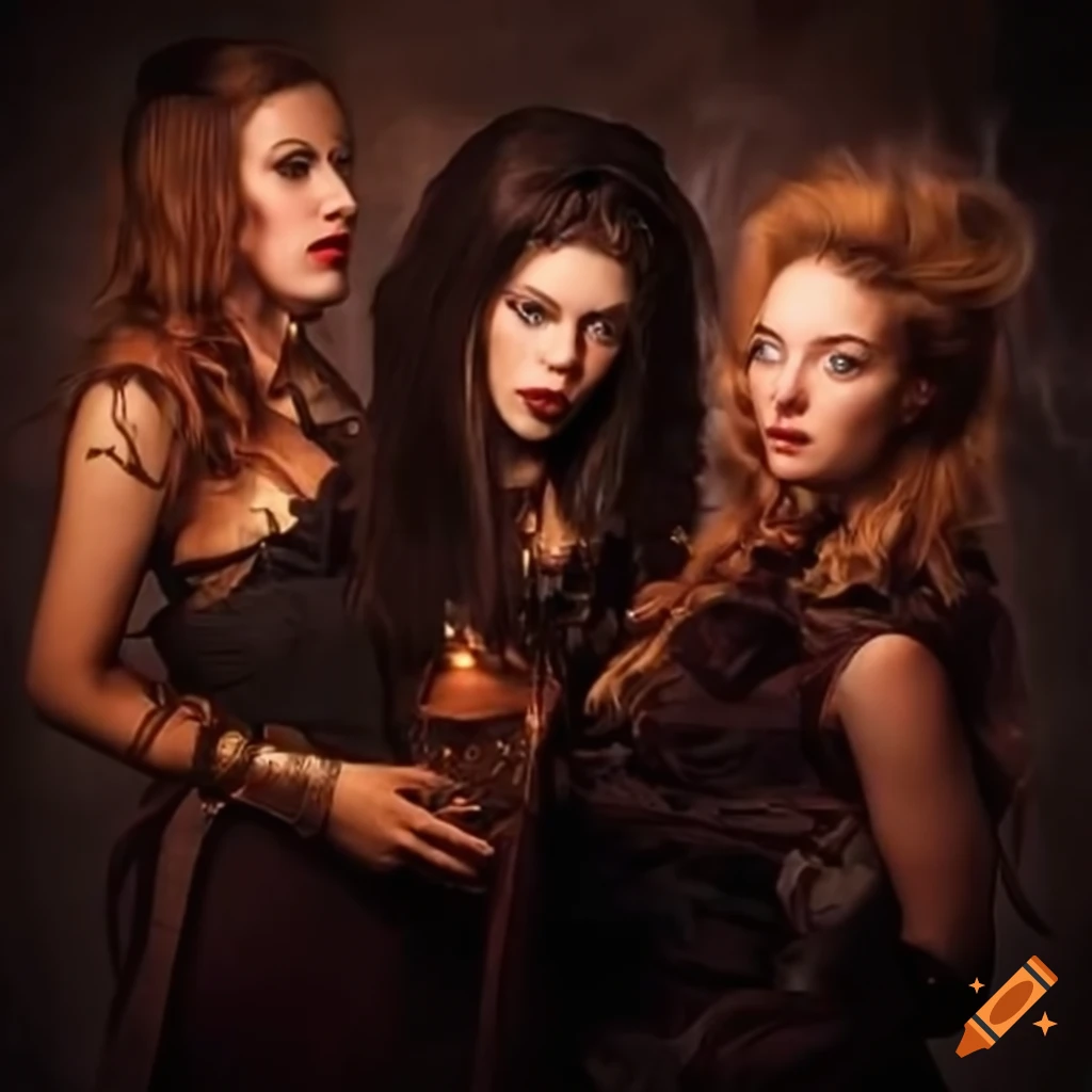 Six sorcresses from fantasy patrol named alyonka, sneshka, varya, masha ...