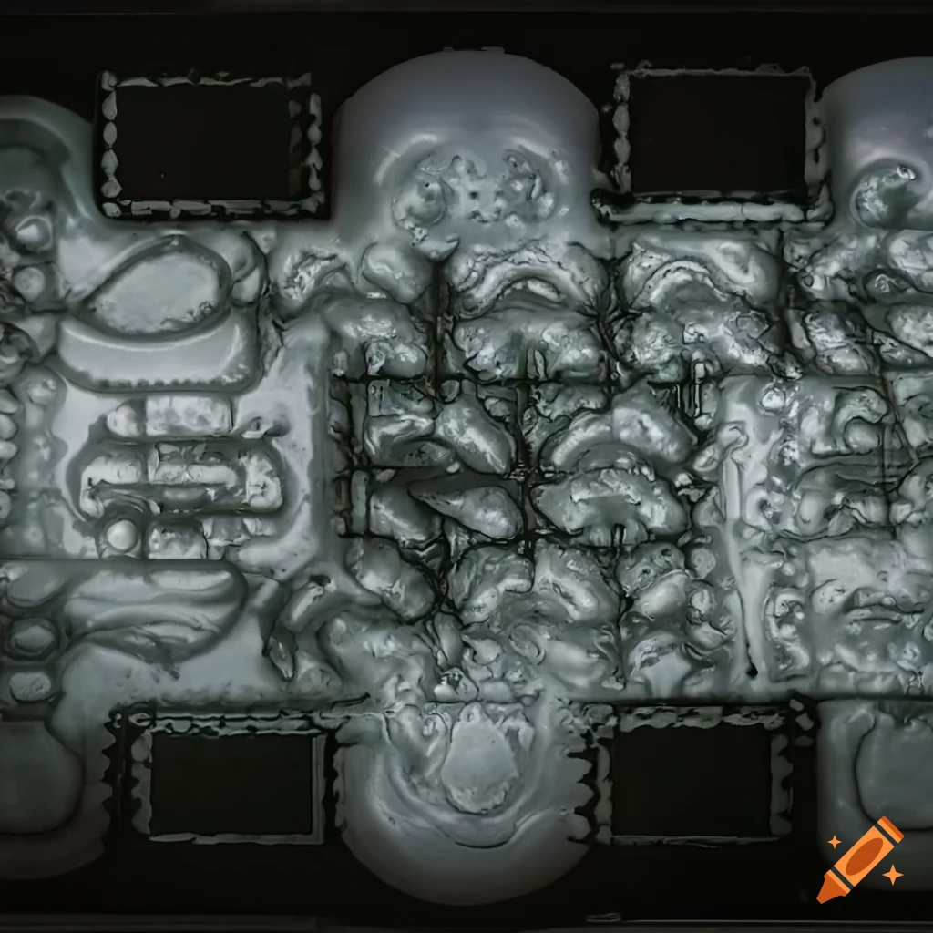 Creepy alien game with h r giger inspired graphics on Craiyon