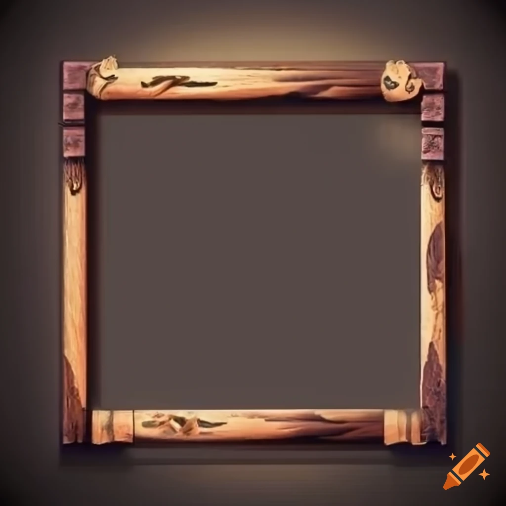 Wooden frame for RPG user interface on Craiyon