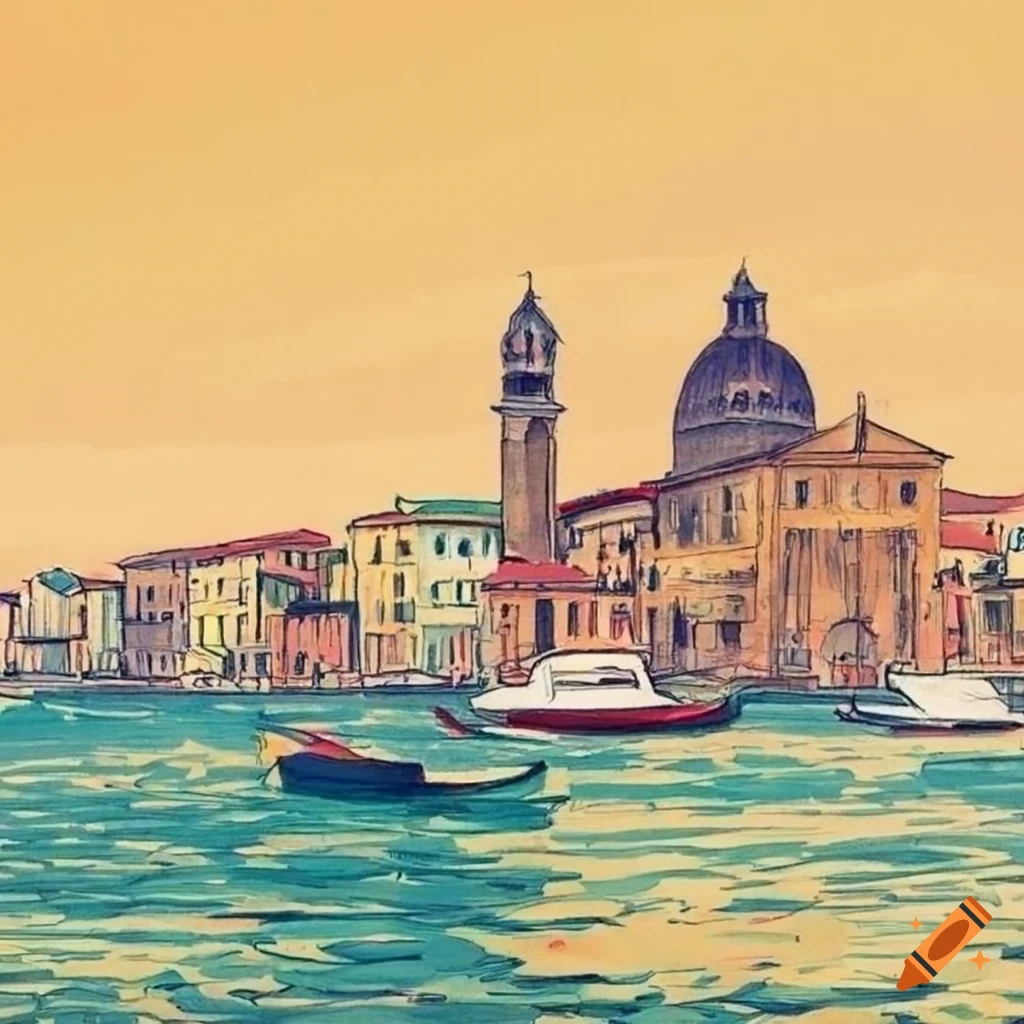 Poster of italy with multiple small drawings on Craiyon