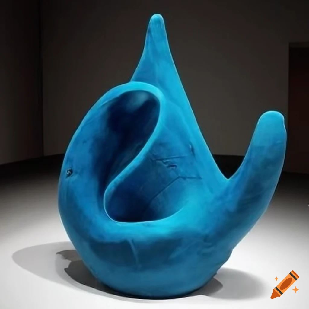 Organic sculpture of a blue whale in a berlin museum on Craiyon