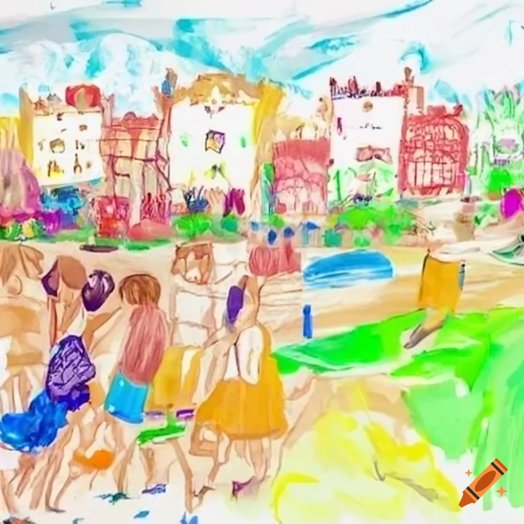 Illustration of a healthy community on Craiyon