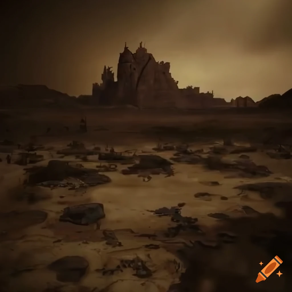 Detailed maps of post-apocalyptic wasteland