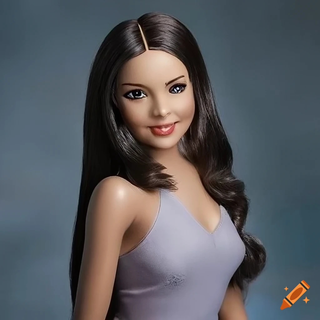 Realistic Portrait Of A Woman Morphing Into American Girl Doll On Craiyon