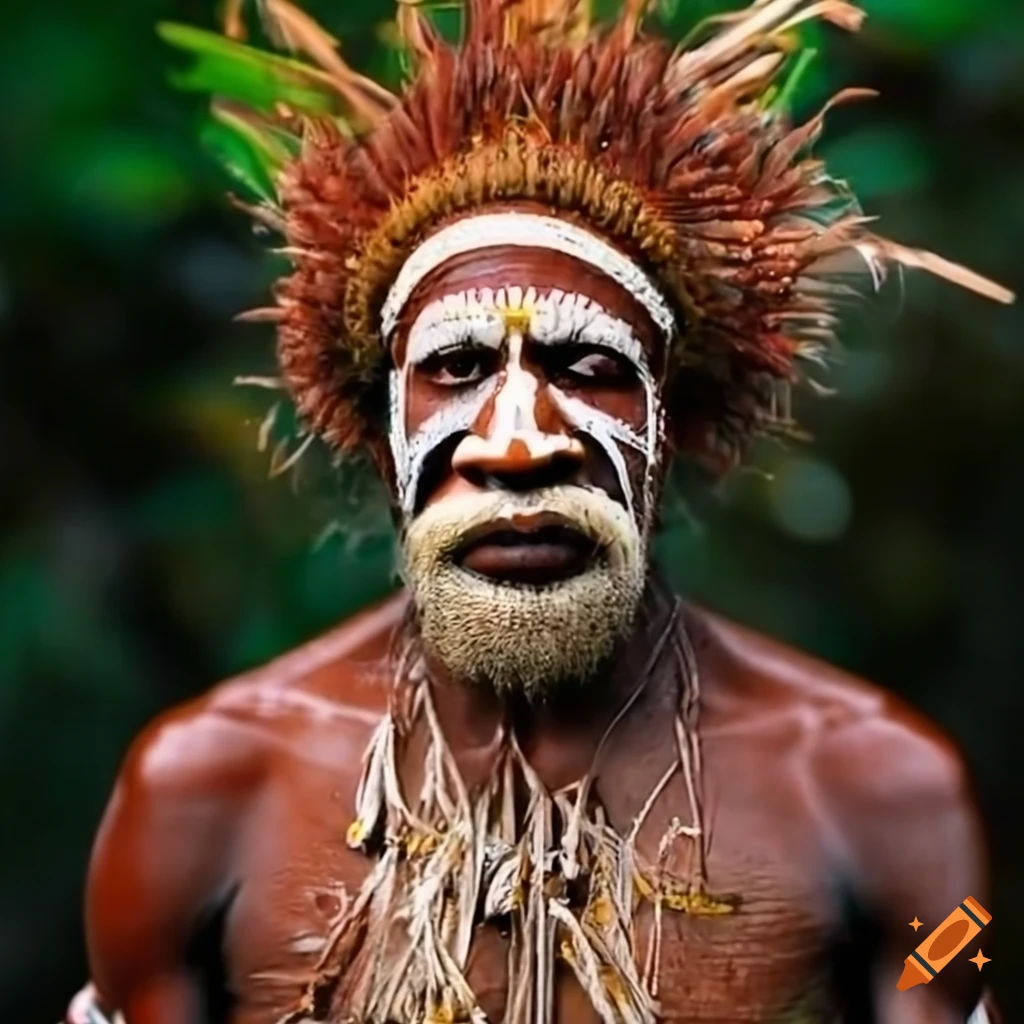 Portraits of Papua New Guinea people on Craiyon