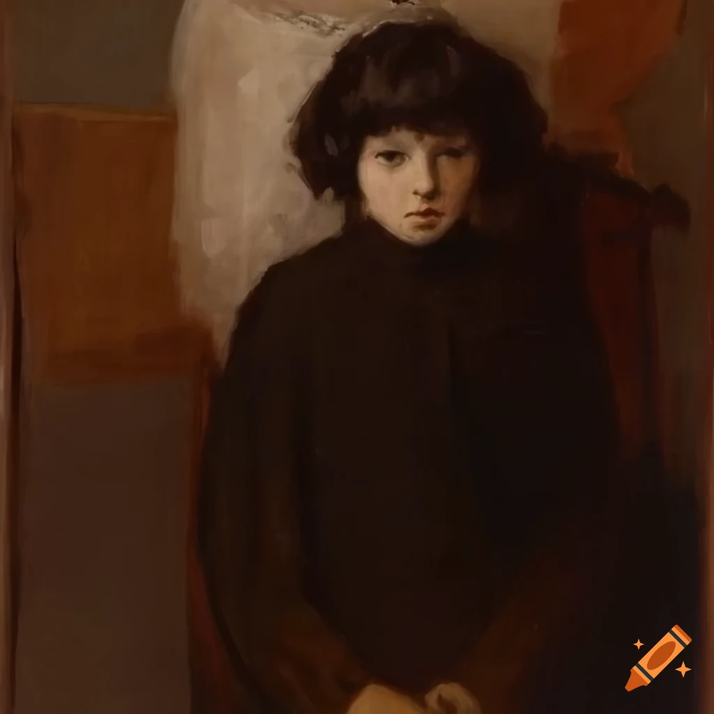 Portrait paintings of young women with pouty expressions