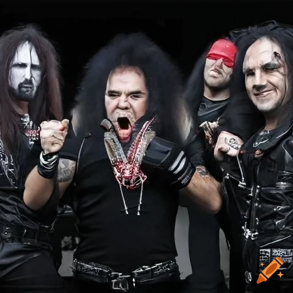 Photo of a heavy metal band called "hackerz"